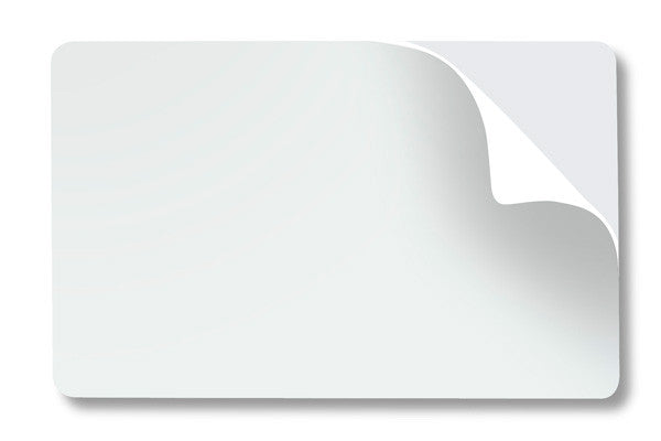PVC Card, 10 mil, w/Sticky Back, Paper